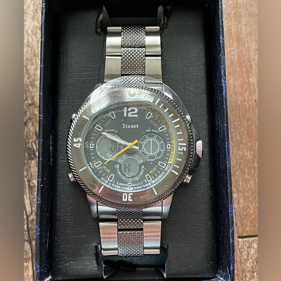 Accessories | Nwt Authentic Stauer Chronograph Water Resistant Mens ...